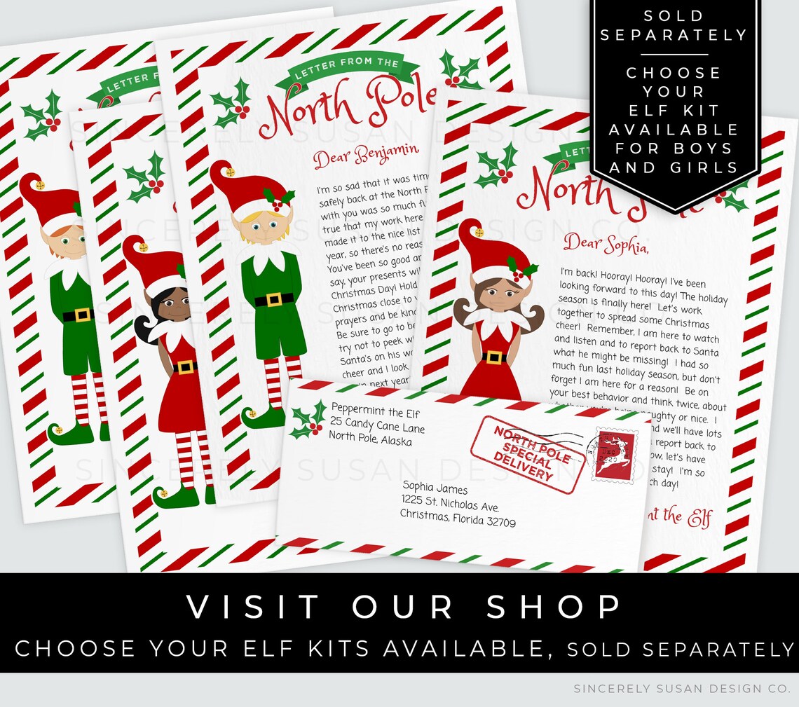 CUSTOMIZABLE Elf Activity Cards Printable Elf Notes Editable | Etsy