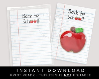 Printable Welcome Back to School Cookie Tags Classroom Gift - Etsy