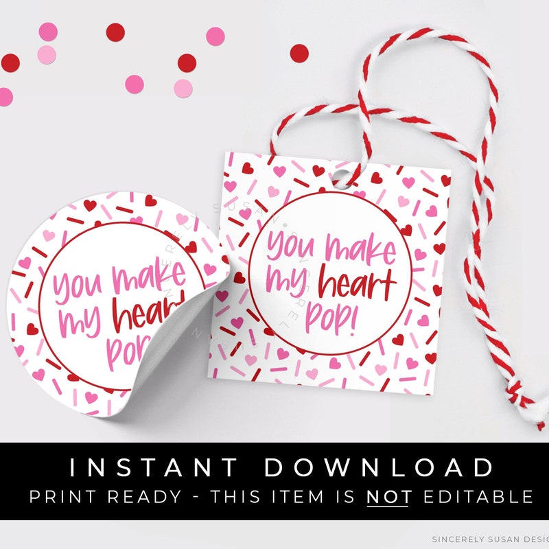 Pop Tart Valentine - Etsy