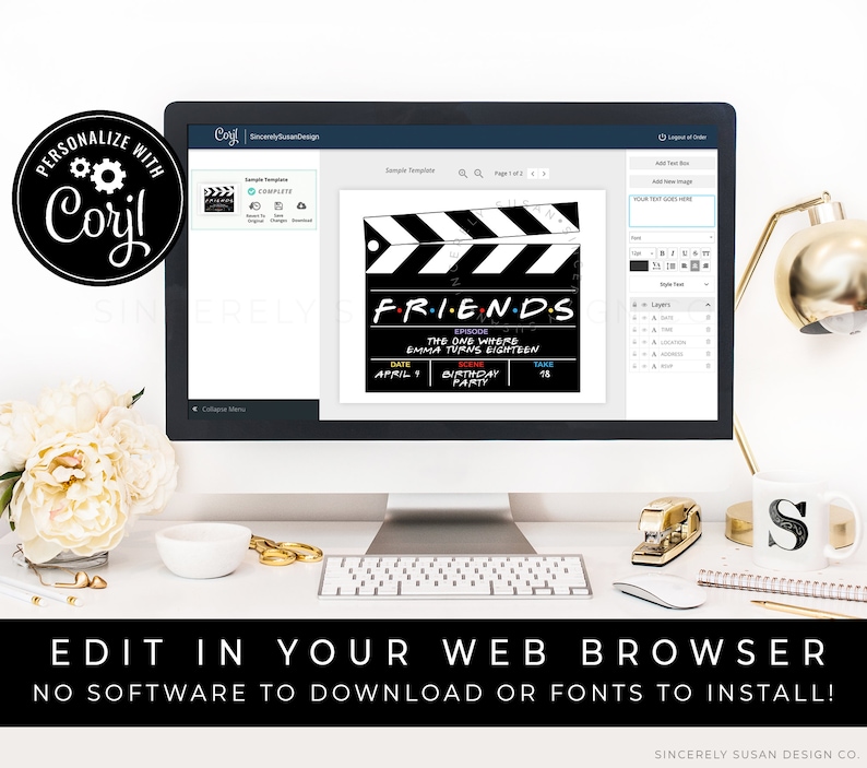 Friends TV Show Party Sign Episode the One With the Hollywood | Etsy