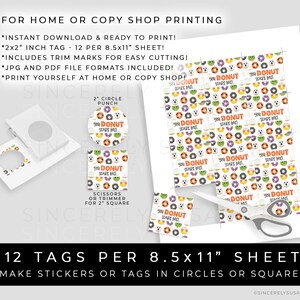 Instant Download Halloween Donuts Cookie Tag Printable, You DONUT Scare ...