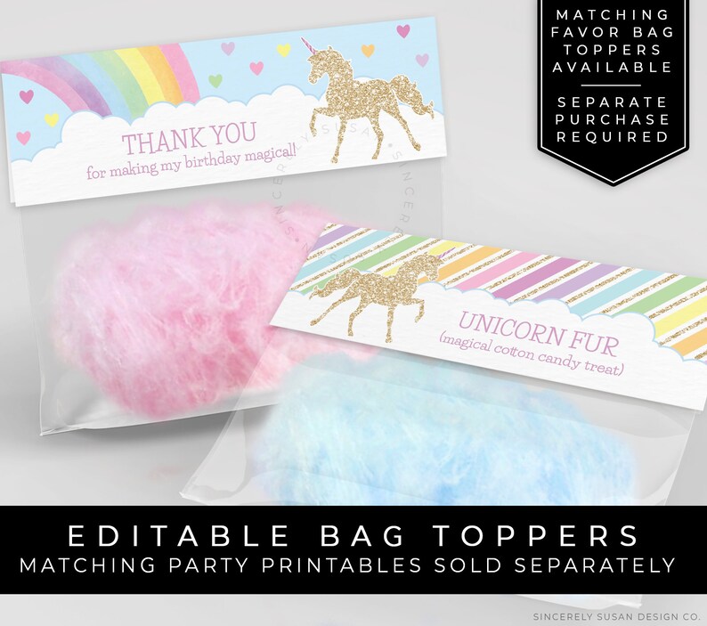 Unicorn Name Game Sign & Tags Birthday Party Printable Activity Magical ...