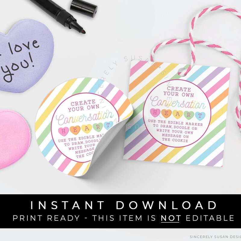 Valentine Candy Printable - Etsy