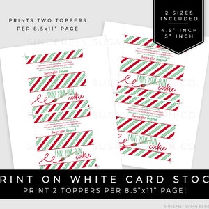 Instant Download Large Paint Your Own Christmas Cookie Bag Topper ...