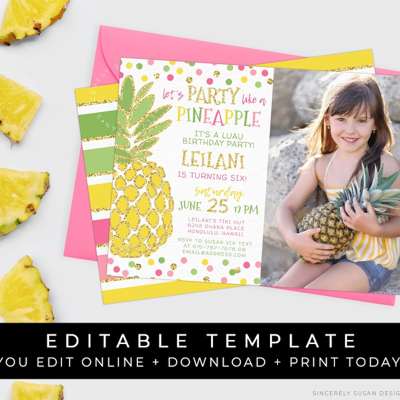 Pineapple Birthday - Etsy