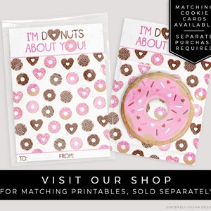 CUSTOMIZABLE Valentine Donuts DIY Cookie Kit Instructions Printable ...