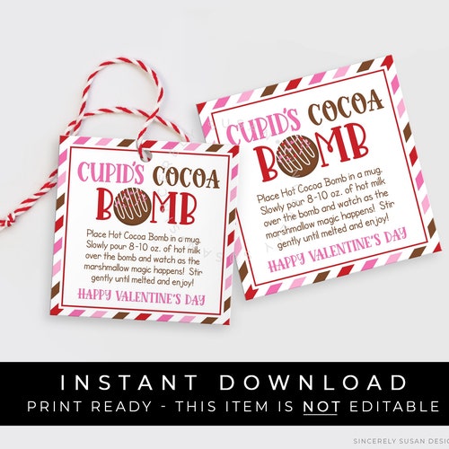 Hot Cocoa Bomb Tags Printable Gnomes Hot Chocolate Bomb Tag - Etsy