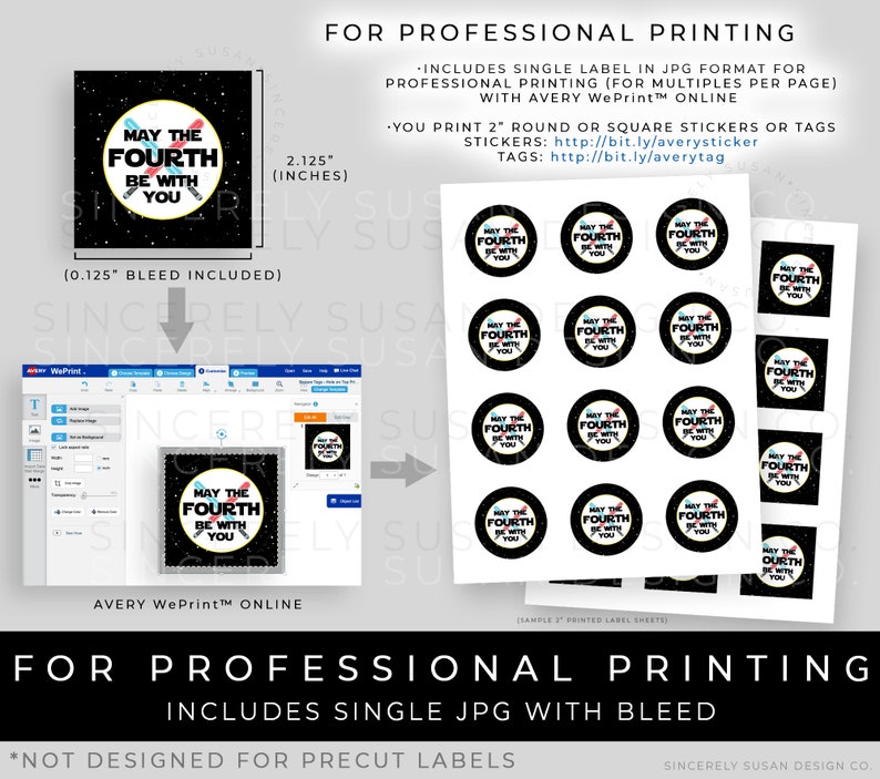 Instant Download May the Fourth Be With You Tag, Space Wars Galaxy May ...