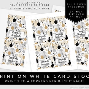 Instant Download Graduation Mini Cookie Bag Topper Printable Congrats ...