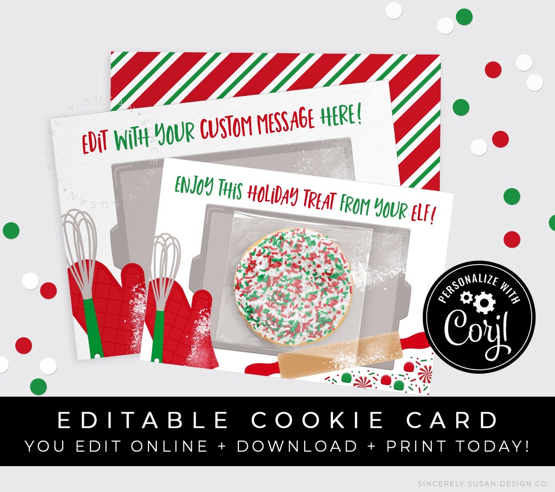 CUSTOMIZABLE Gift From Elf Treat Card Printable, Elf Return Gift ...