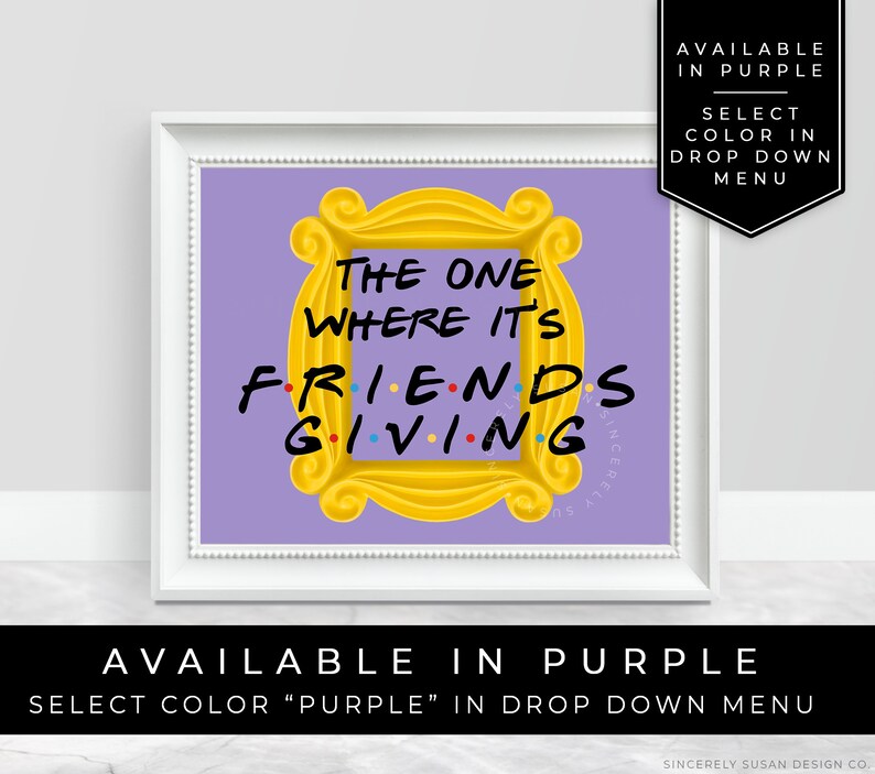 Friends TV Show Party Printable Friendsgiving Sign the One - Etsy