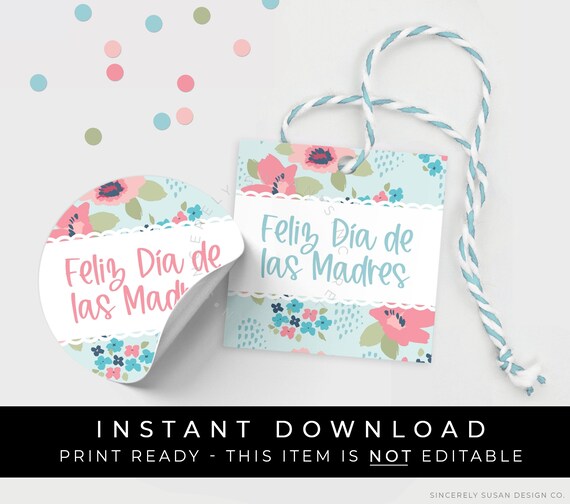 Instant Download Feliz Día de las Madres Spanish Happy | Etsy