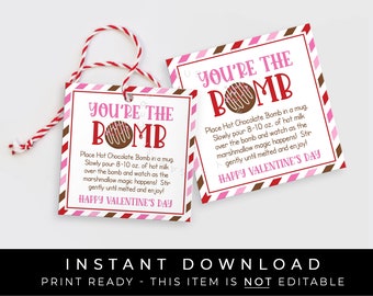 Hot Cocoa Bomb Tag | Etsy