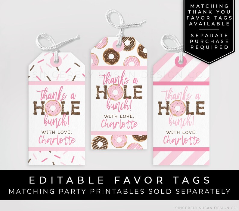 Pink Donut Birthday Banner Party Decorations for Girl Donuts Sprinkles ...