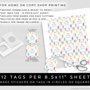 Instant Download Popsicle Tag Printable, You Are the Coolest Summer ...