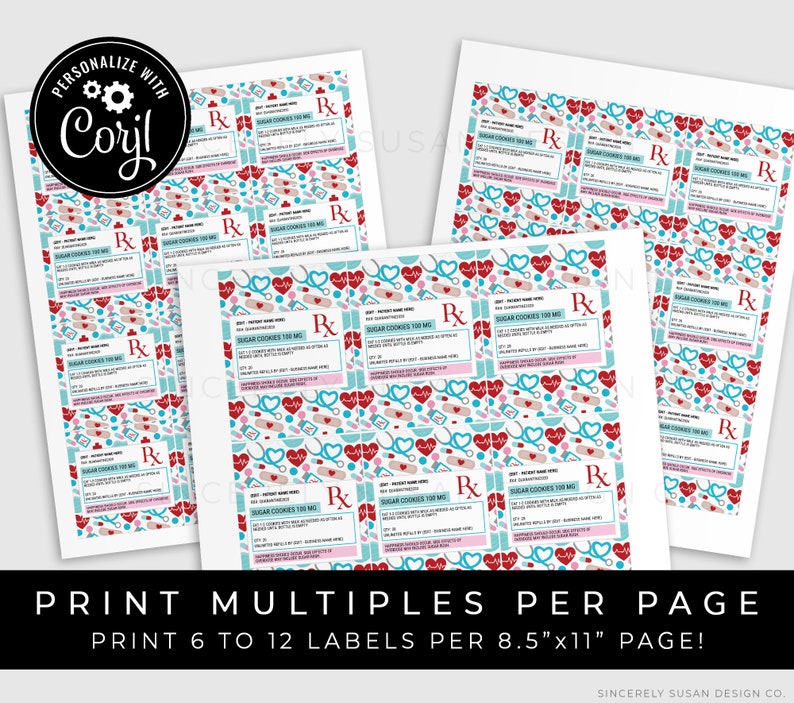 CUSTOMIZABLE Cookie Prescription Label RX Chill Pills Cookie - Etsy