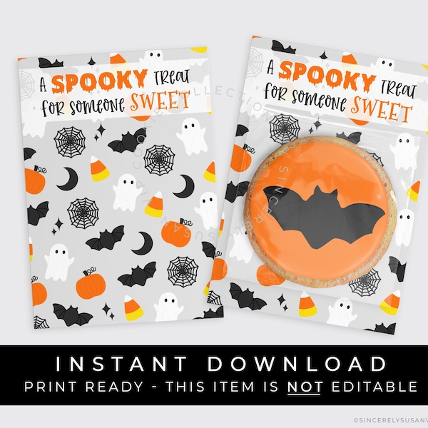 Halloween Cookie Backer Cards - Etsy