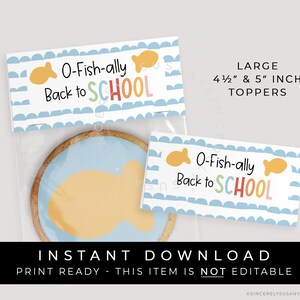 Instant Download Large O-fish-ally Back to School Lunch Box Snack ...