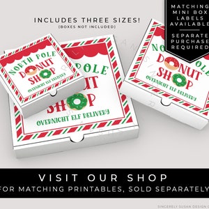 Instant Download North Pole Donut Shop Printable Rectangle Label ...