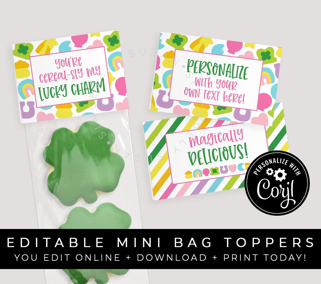 CUSTOMIZABLE St. Patrick's Day You're Cereal-sly My Lucky Charm Mini ...