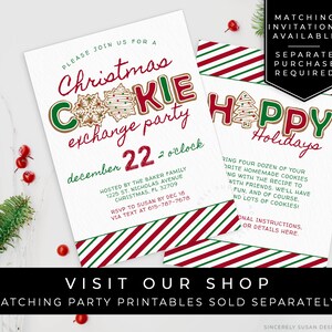 CUSTOMIZABLE Baked With Love Christmas Cookie Gift Tag Printable ...