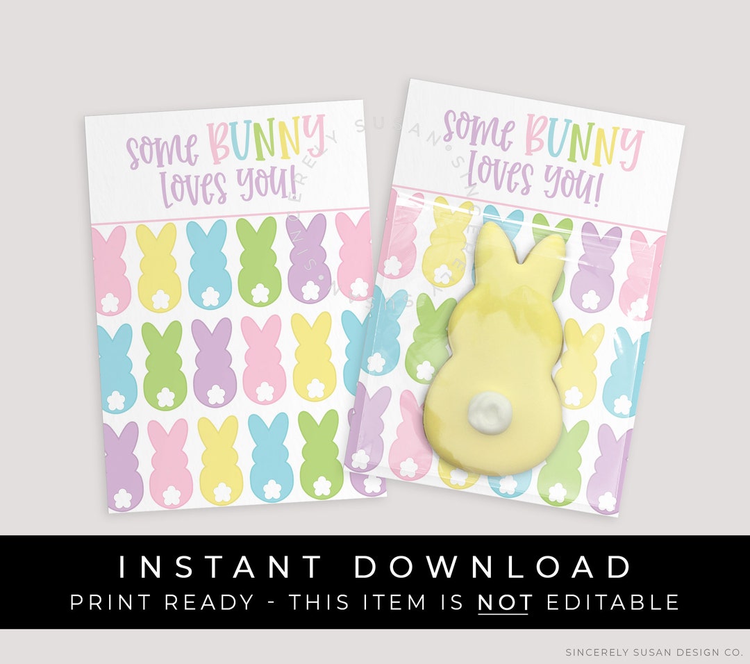 Instant Download Some Bunny Loves You Easter Mini Cookie Cards ...