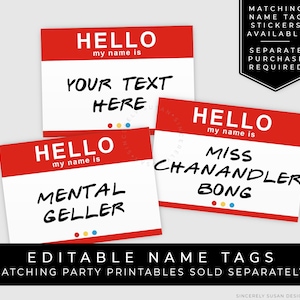 Friends TV Show Party Sign, Episode the One With the Hollywood Director ...