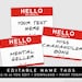 Friends Party Name Tag Sticker Favor Hello My Name is Funny Friends TV ...