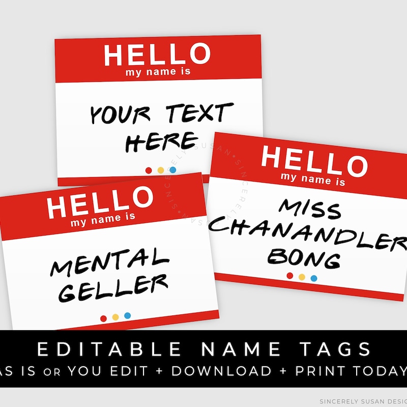 Name Tag Stickers - Etsy