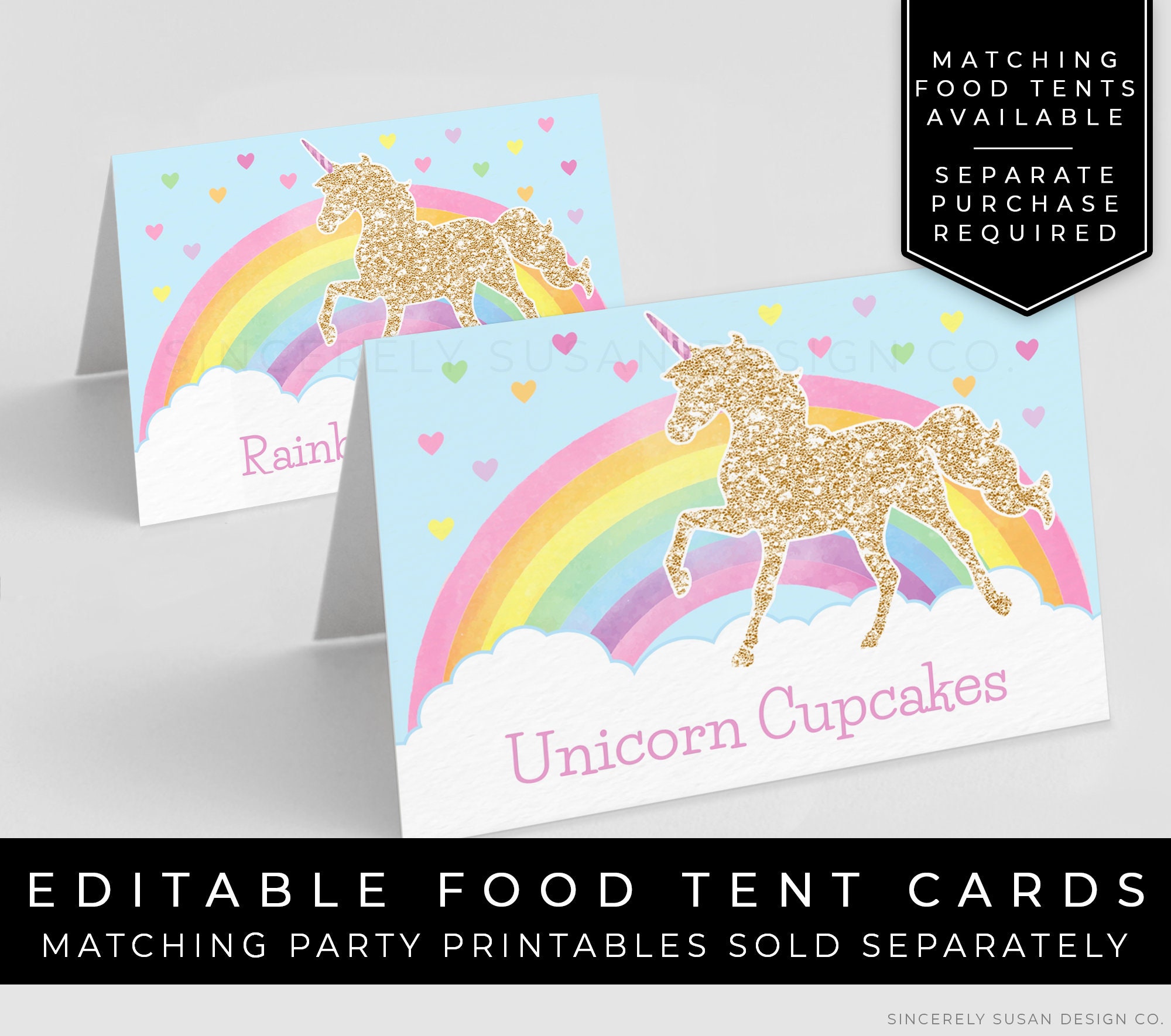 Unicorn Name Game Sign & Tags Birthday Party Printable Activity Magical ...