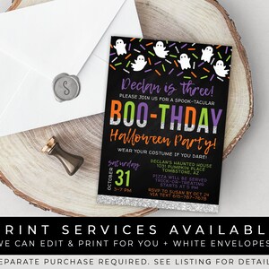 Halloween Birthday Party Invitation Printable Boothday Kids Halloween ...