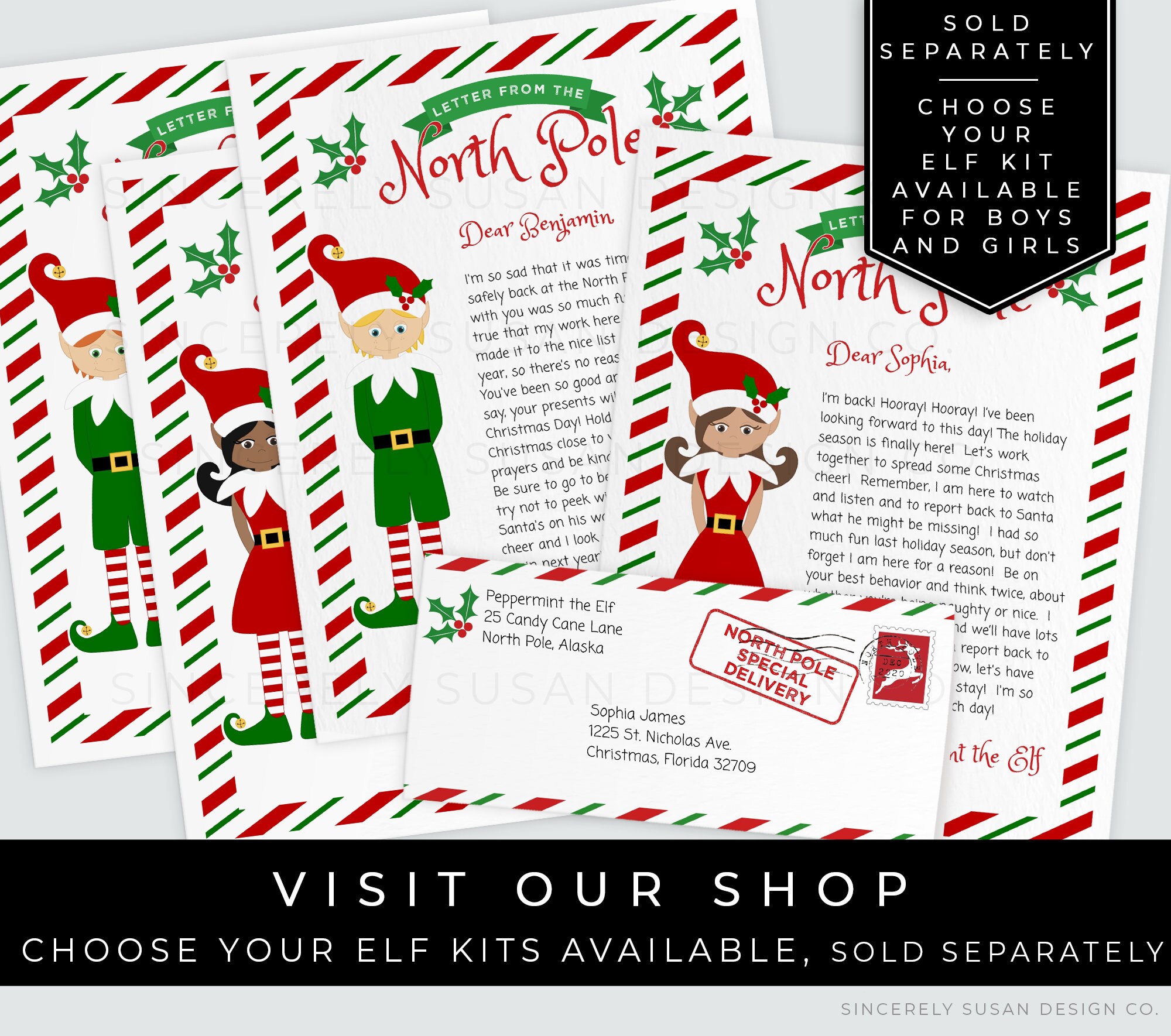CUSTOMIZABLE Elf Kisses Bag Topper Printable, Personalized Elf ...