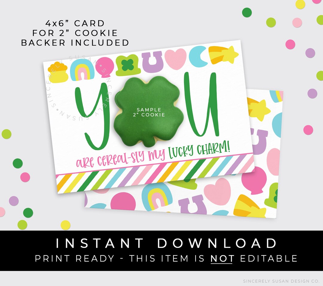 Instant Download St. Patrick's Day YOU Are Cereal-sly My Lucky Charm ...
