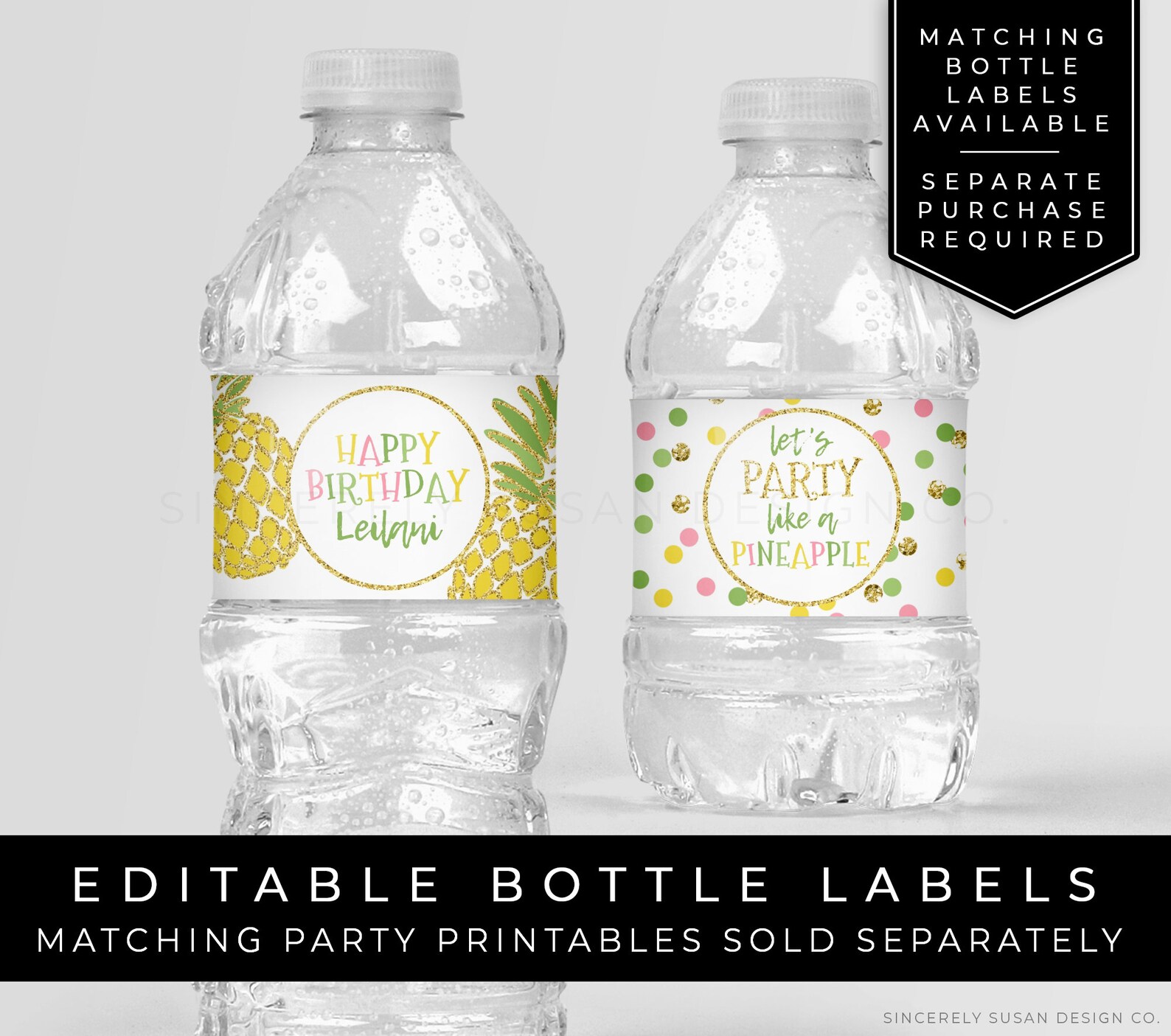 Pineapple Food Tent Cards Printable Luau Birthday Party Hawaiian Buffet ...