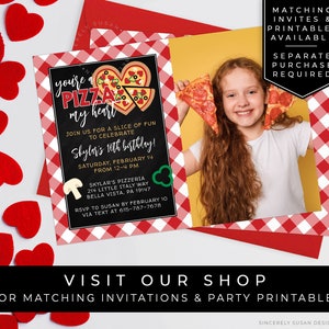 Valentine Pizza Party Favor Tag, Heart Pizza Thank You Tag Grazie ...