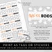 Instant Download Bag of BOOS Ghost Cookies Printable Label, Halloween ...