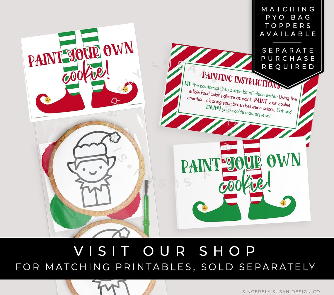 CUSTOMIZABLE Christmas DIY Cookie Decorating Kit Instructions | Etsy