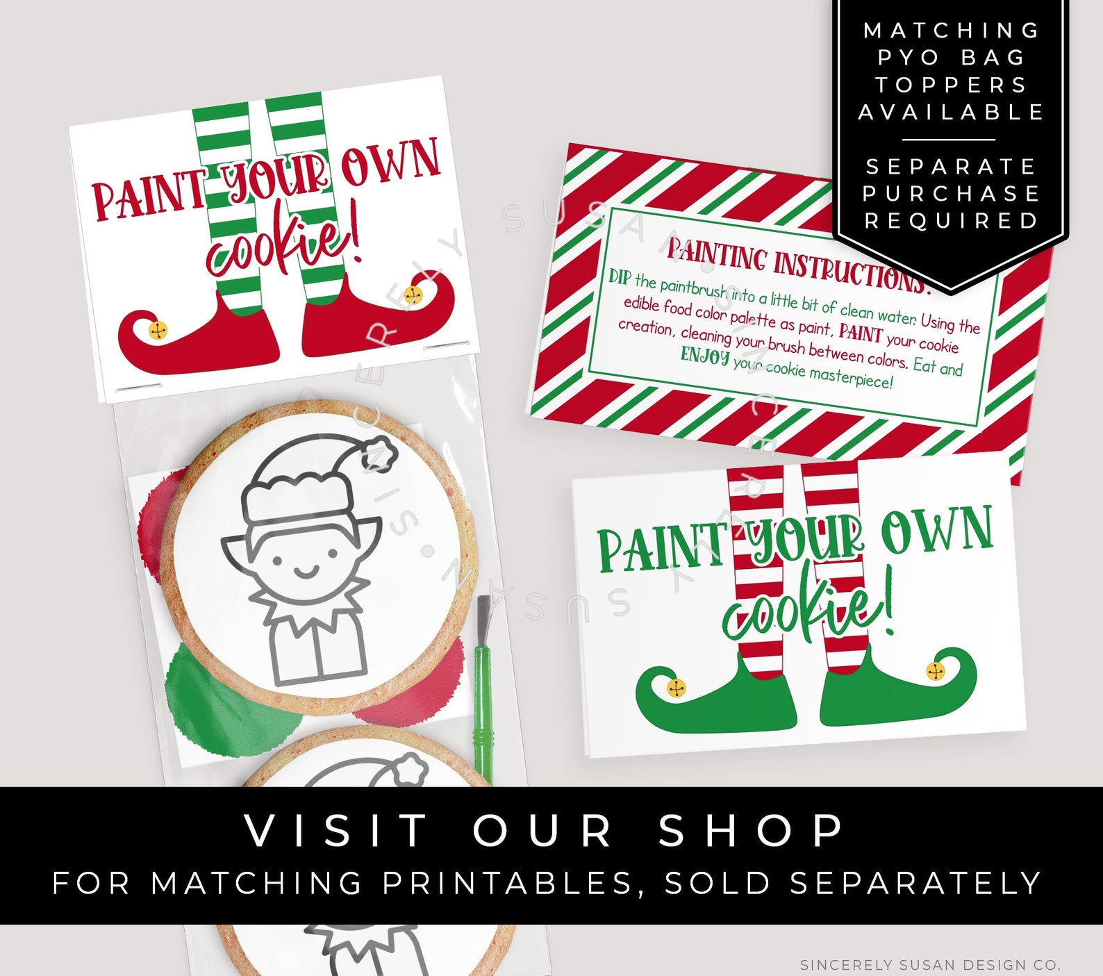 CUSTOMIZABLE Christmas DIY Cookie Decorating Kit Instructions | Etsy