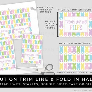 Instant Download Treats for My Peeps Bag Topper, Printable Cottontail ...