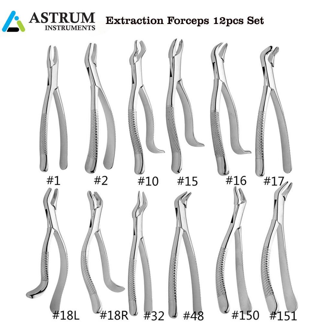 Dental Extraction Forceps Set Orthodontic Plier Surgery Instruments ...