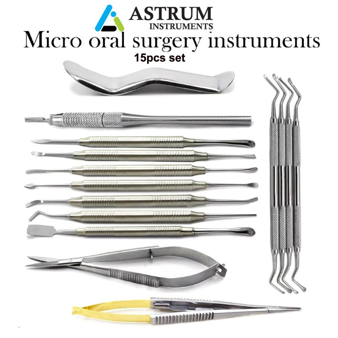 Dental Periodontal Oral Surgery Kit Micro Surgical Instruments Surgery ...