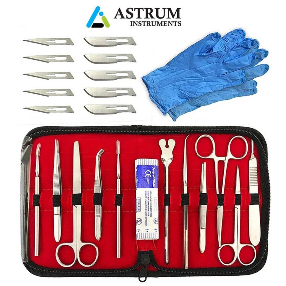 15 Pcs Surgical Suture Practice Kit for Students Training Reusable ...