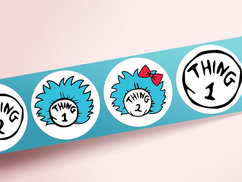 Thing 1 and Thing 2 SVG Bundle: Dr Seuss Cut Files (digital Download ...