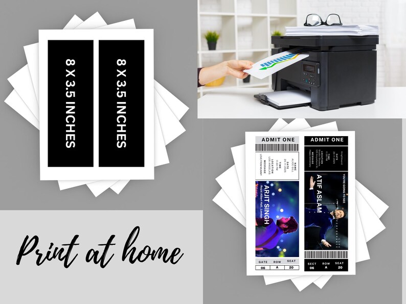 Editable Concert Ticket Template, Surprise Gift (canva Template) - Etsy