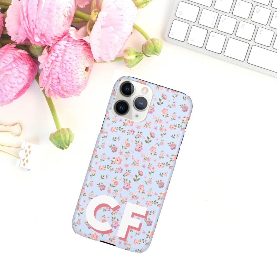 Monogram Case Personalized Custom Initial iPhone 14, 13 Pro Max Plus 12 ...