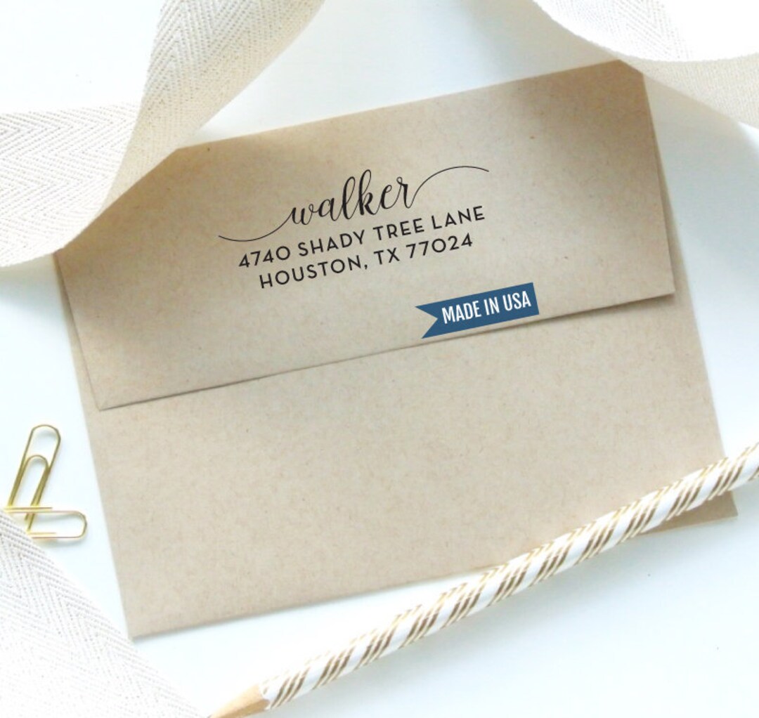 Personalized Address Stamp I Family Last Name Return Address - Etsy