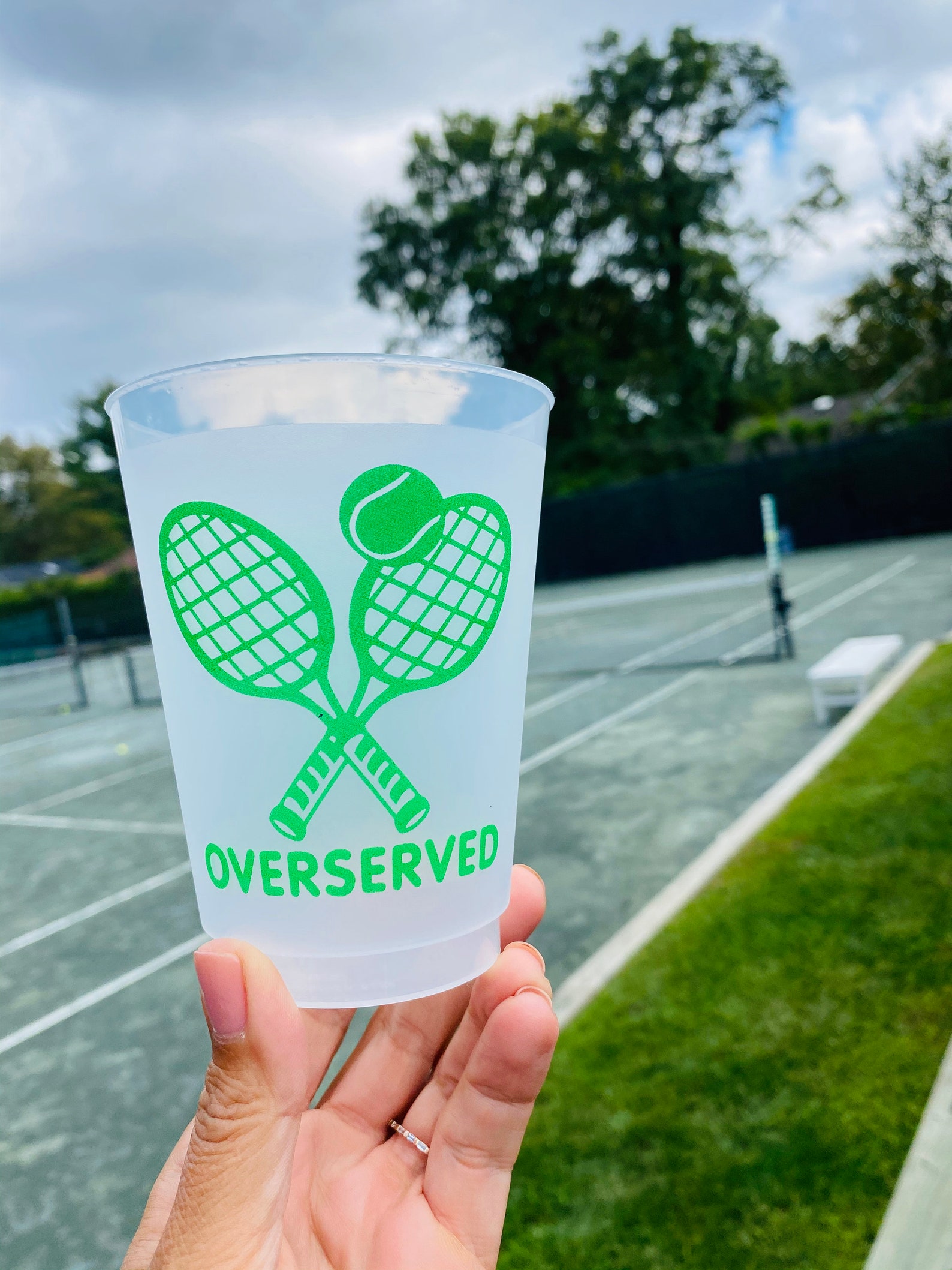 Tennis Roadie Cup, Overserved, Reusable Shatterproof 16oz Cup - Etsy