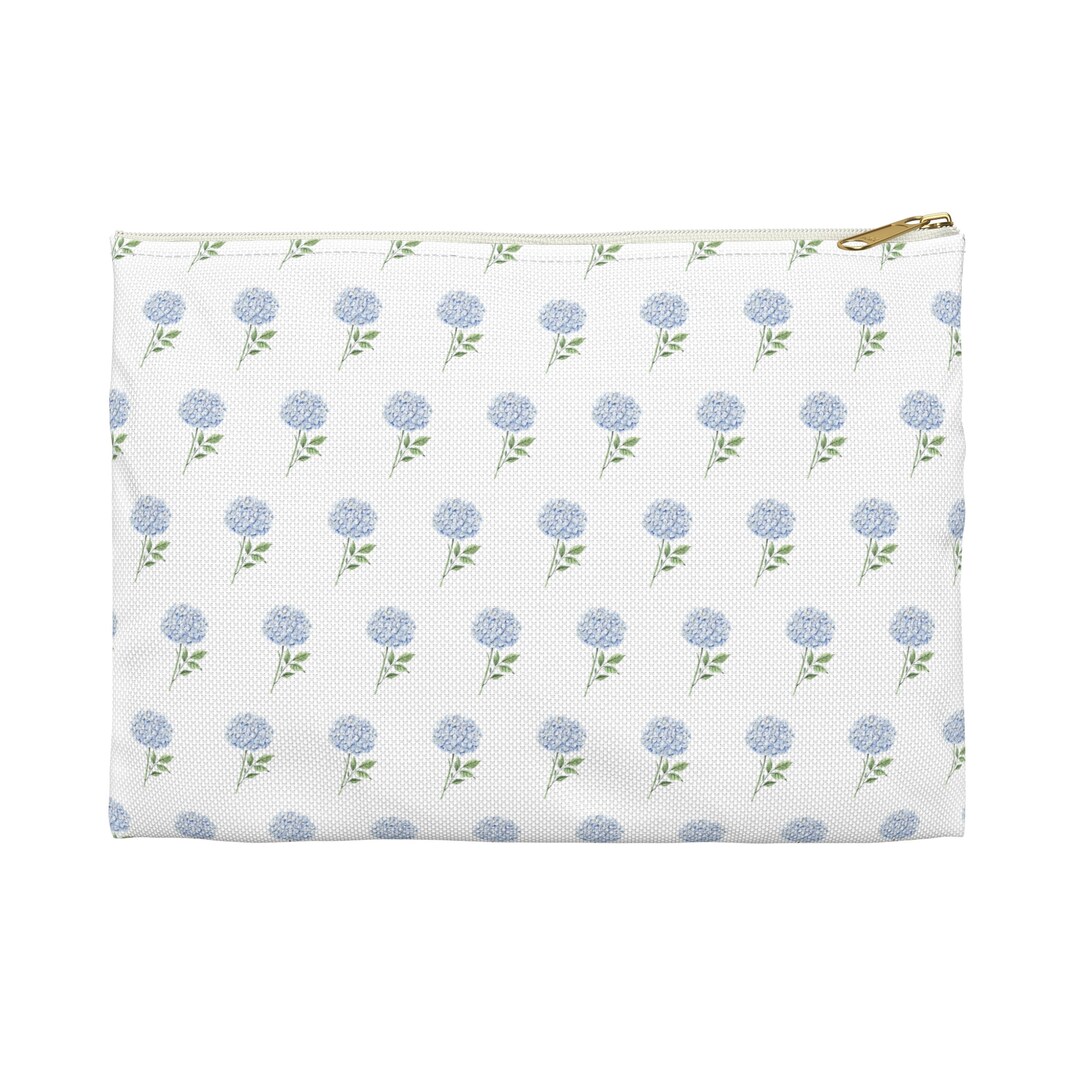 Preppy Watercolor Blue Hydrangea Pattern in Soft Green - Accessory ...