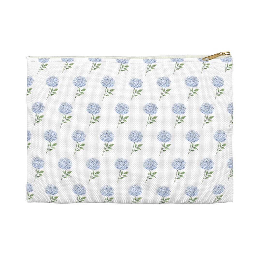 Preppy Watercolor Blue Hydrangea Pattern in Soft Green - Etsy
