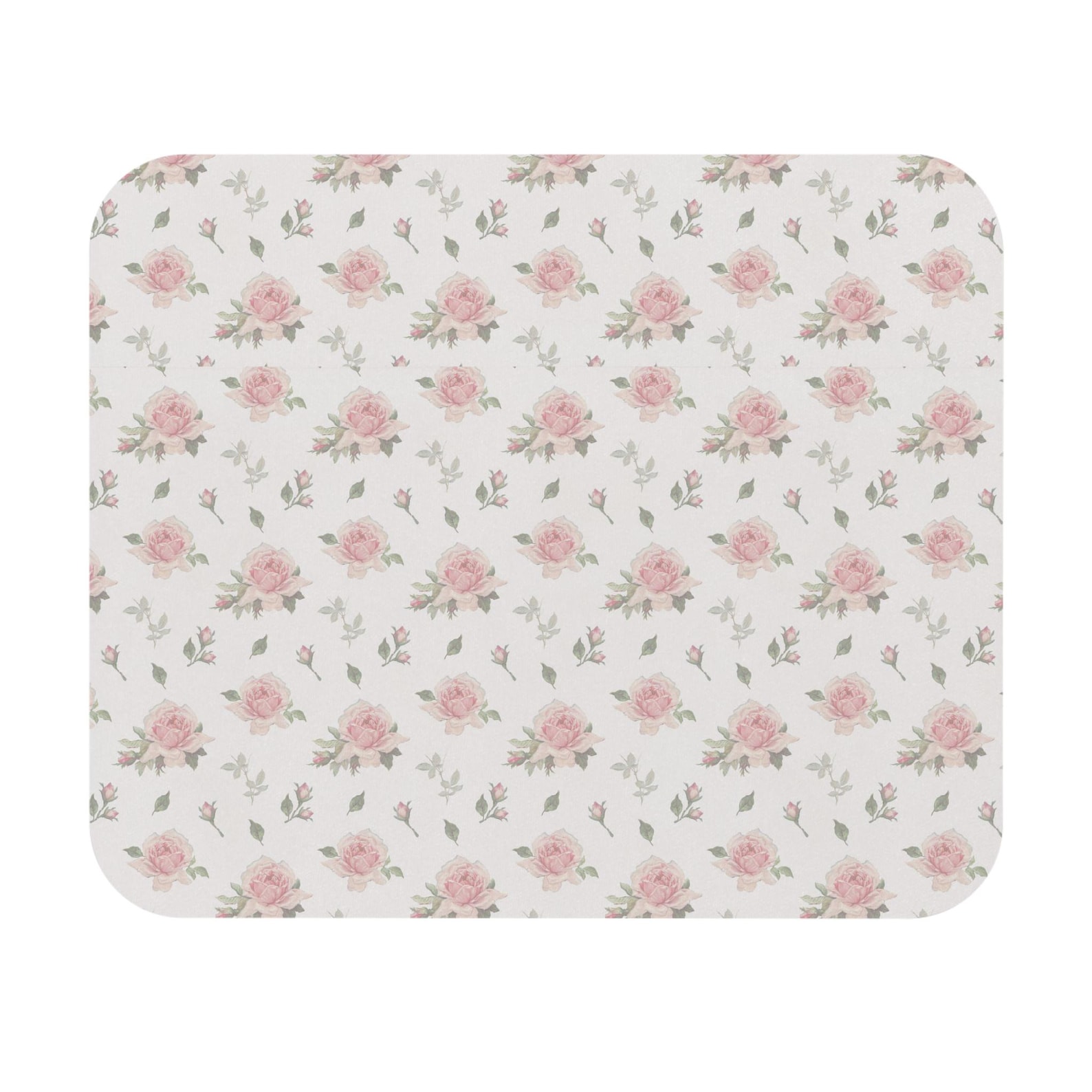 Mouse Pad Preppy Preppy Pink Floral, Romantic Roses Dorm Room Home ...